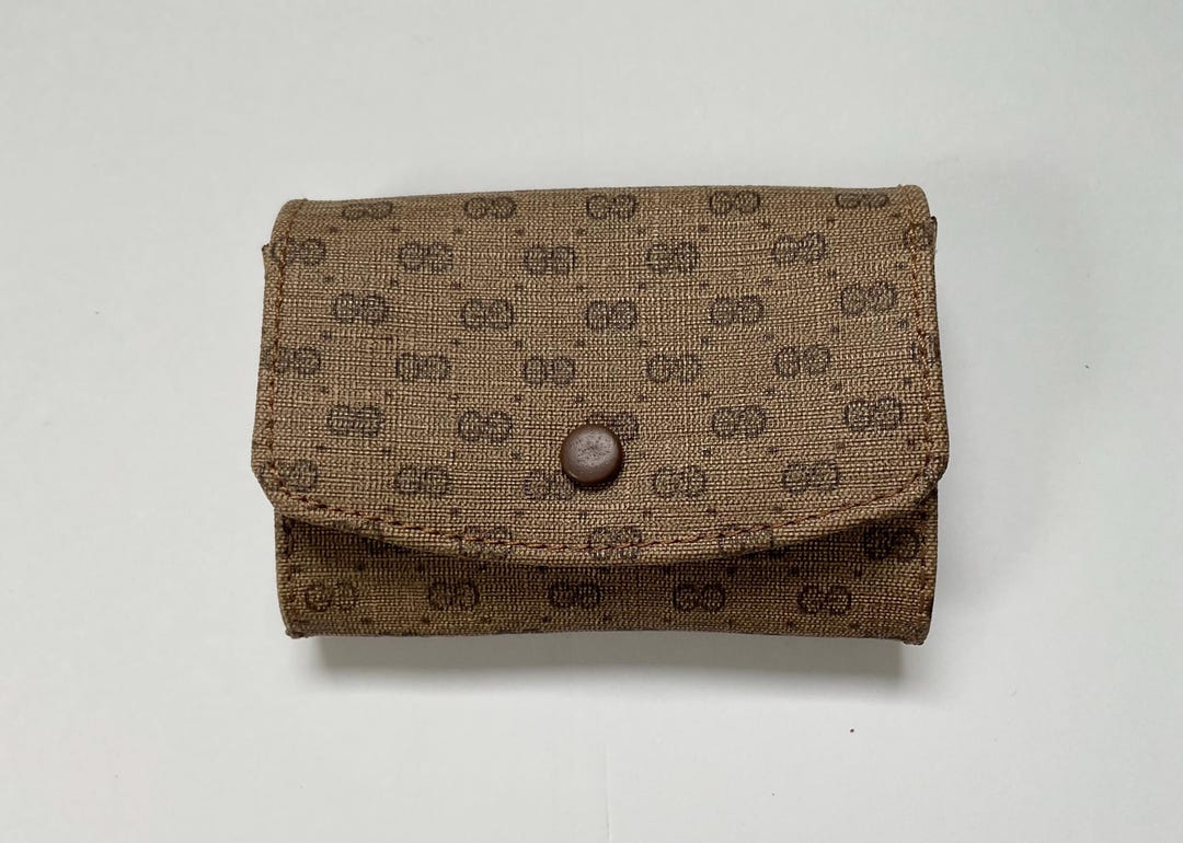Repurposed Vintage Gucci Monogram Canvas Small Wallet - Etsy
