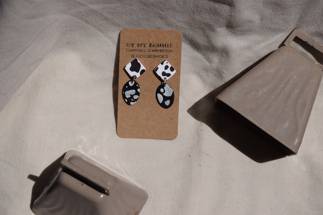 Double Cow Print Ovals - Etsy