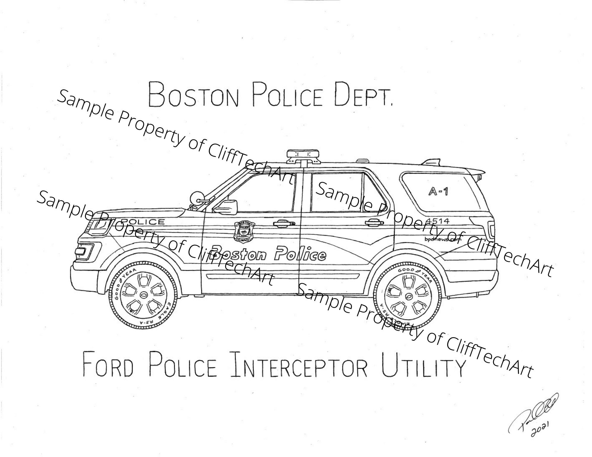 Boston Police SUV - Etsy