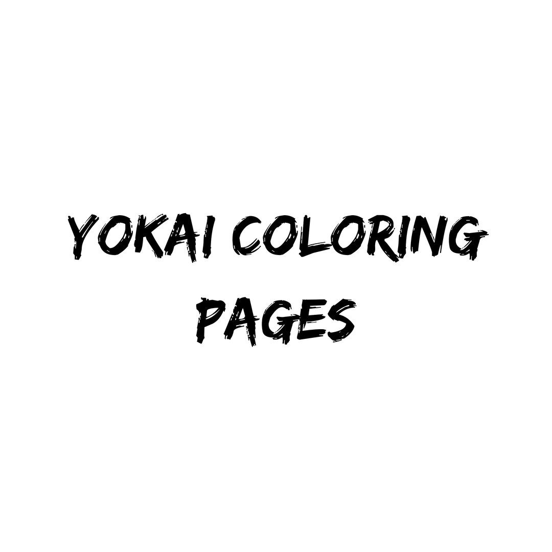 10 Printable Yokai Coloring Pages - Etsy UK