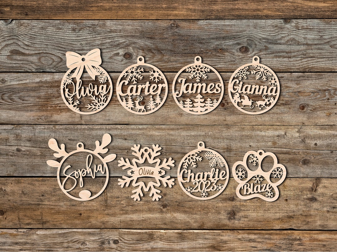 Personalized Wooden Christmas Ornaments - 8 Festive Styles to Choose ... Personalized Wooden Christmas Ornaments - 8 Festive Styles to Choose ...