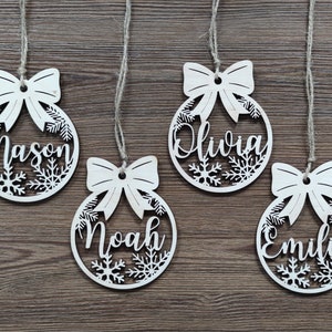 Personalized Christmas Ornaments, Custom Christmas Tree Decor, Wood ...