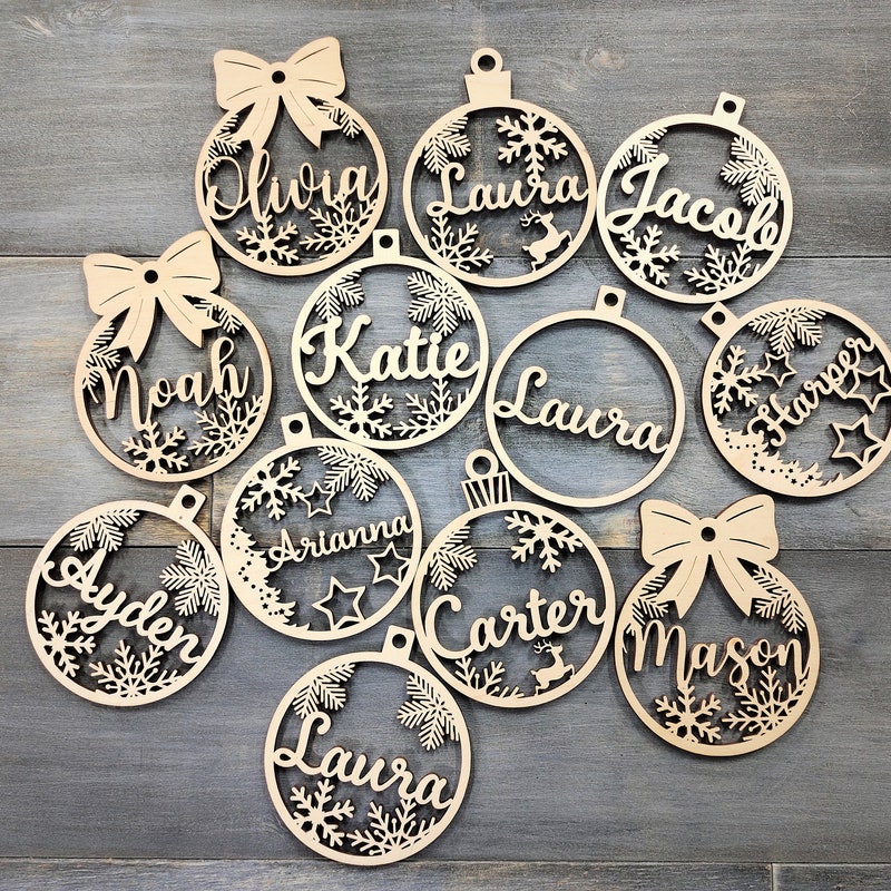 Christmas Wood Bauble - Etsy