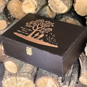 Personalized Engraved Gift Box, Wood Memory Box, Birthday Keepsake ...