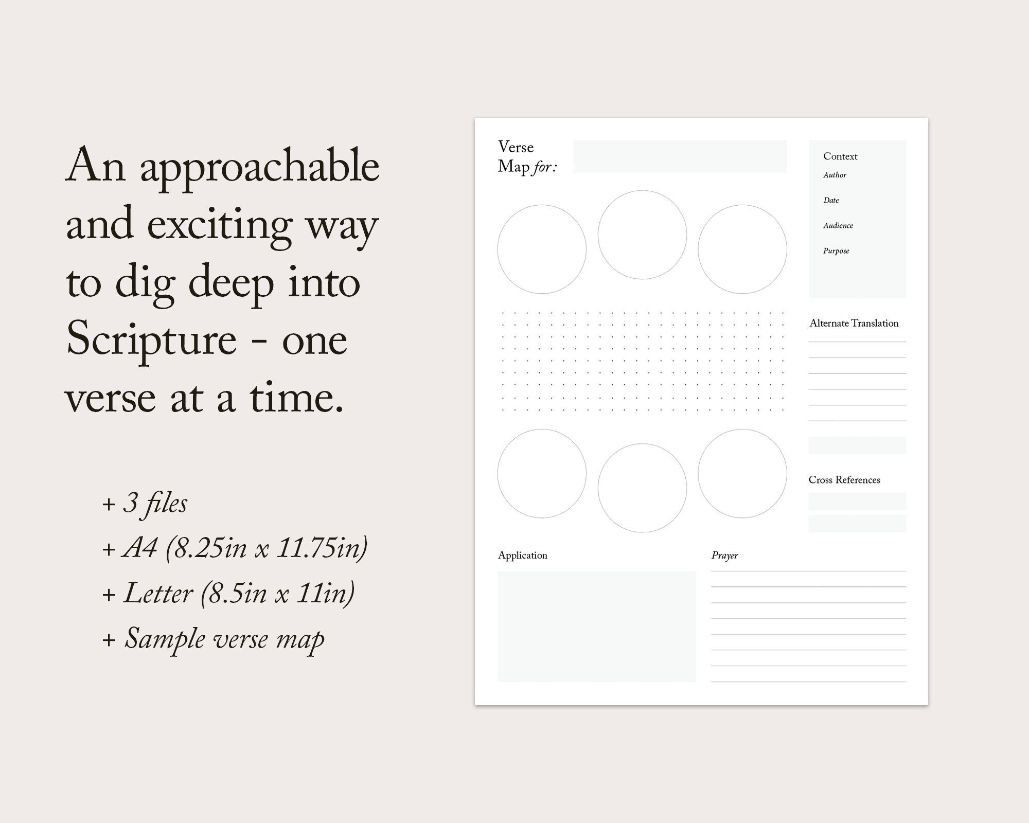 Bible Verse Mapping Template | A4 & Letter Size | Printable - Etsy