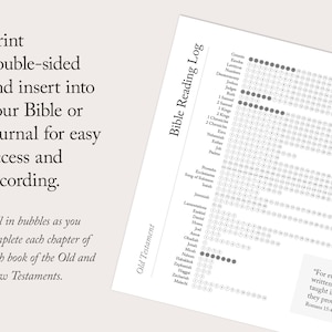 Bible Reading Log | Bible Reading Tracker | Bible Study Plan ...