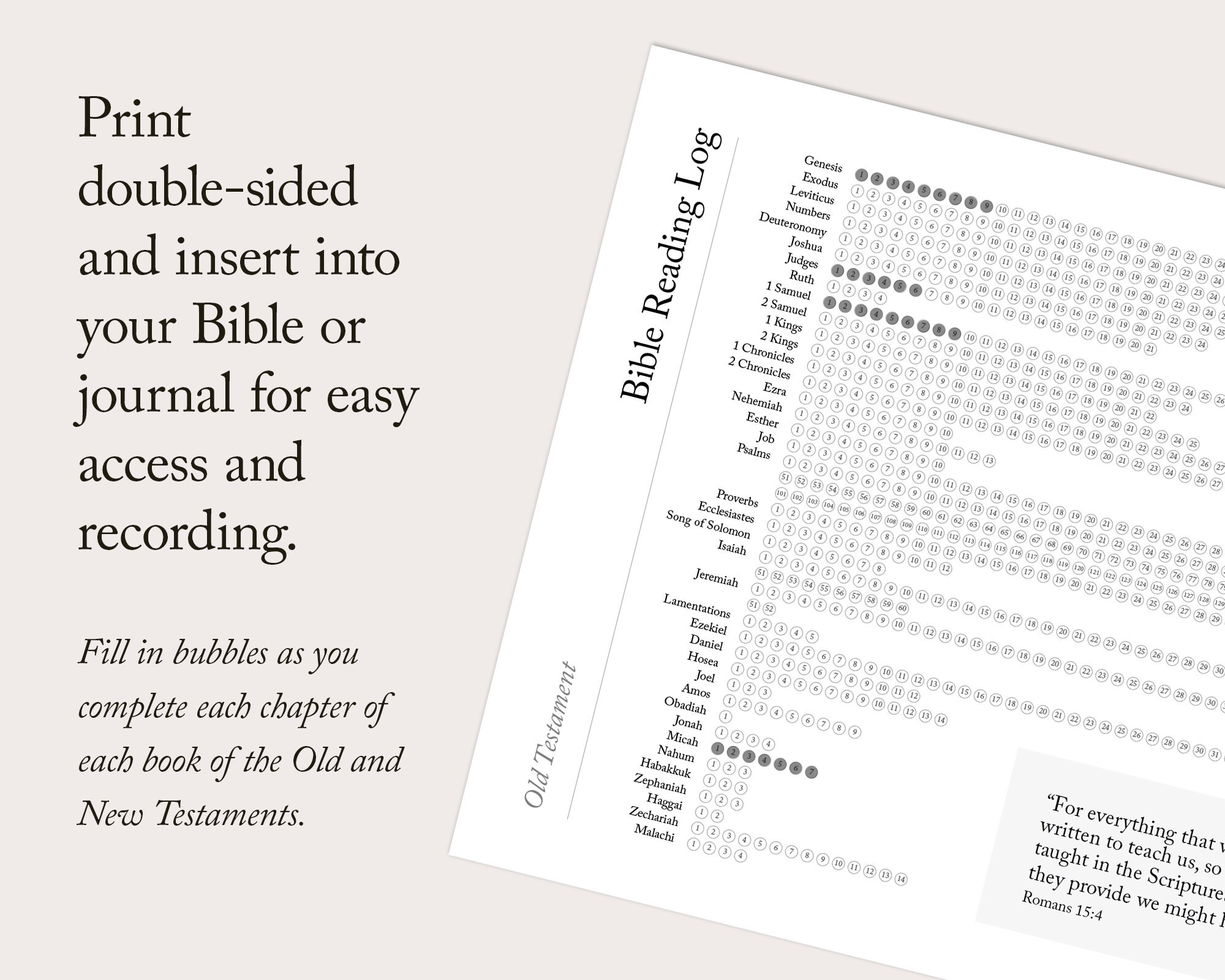 Bible Reading Log | Bible Reading Tracker | Bible Study Plan ...