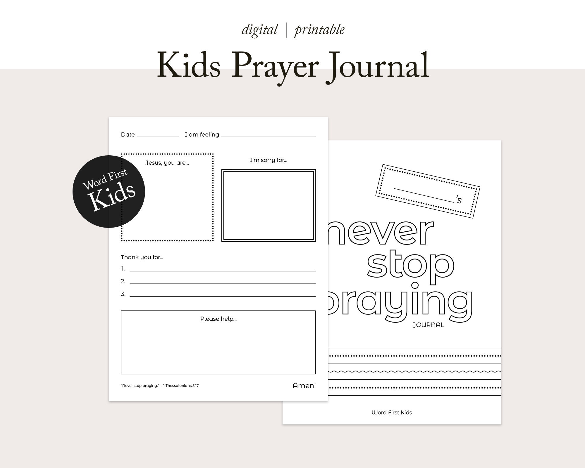 Kids Prayer Journal | ACTS Prayer Journal | Printable | Christian ...
