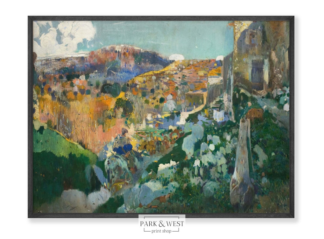 Catalan Landscape Digital Printable Art Colorful Vintage - Etsy