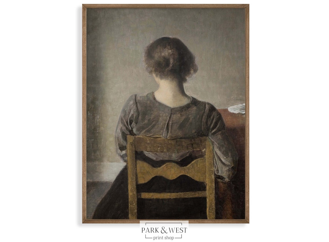 Rest | Digital Printable Art | Vintage Oil Painting Portrait of a Woman ...