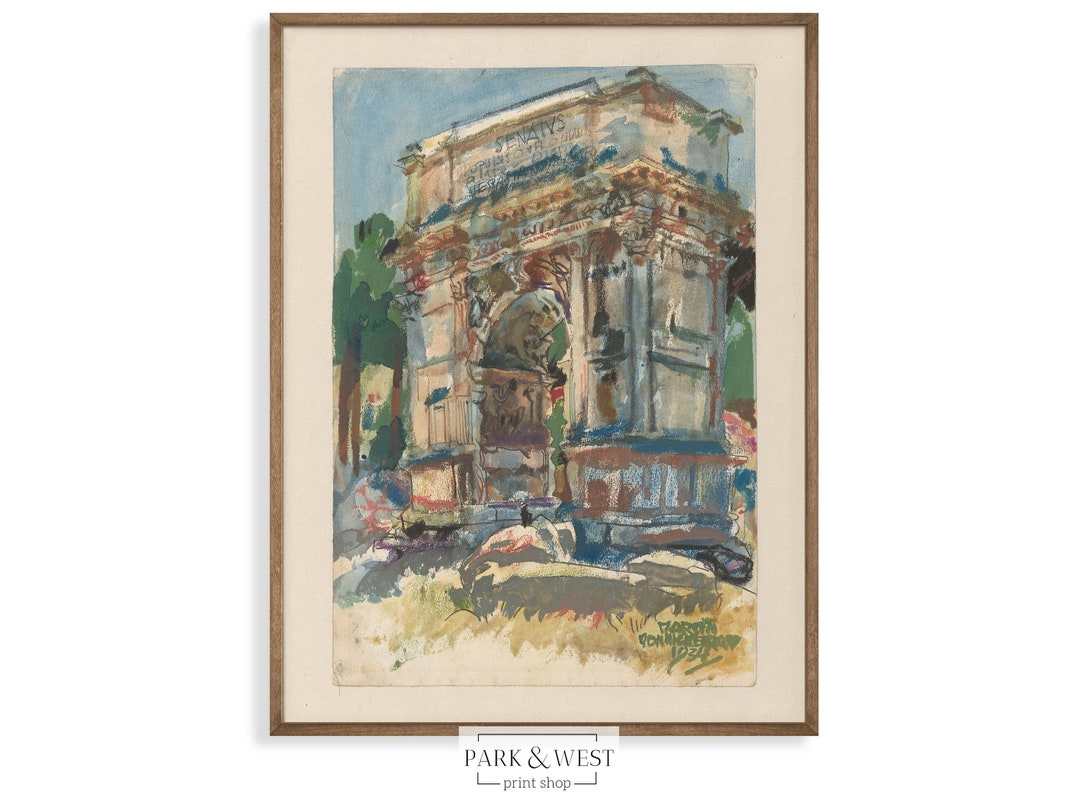 Arch of Titus | Digital Printable Art | Vintage Rome Landscape ...