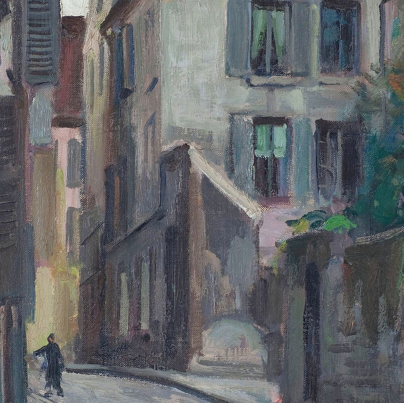 Vintage City Lane Painting | Digital Printable Art | Antique Cityscape ...