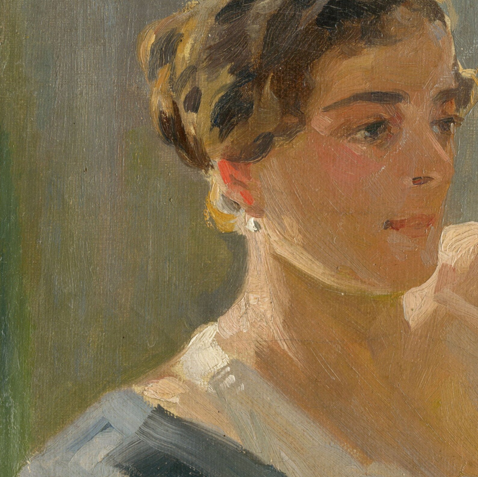 Portrait of a Lady Reclining | Vintage Female Oil Portrait | Digital ...