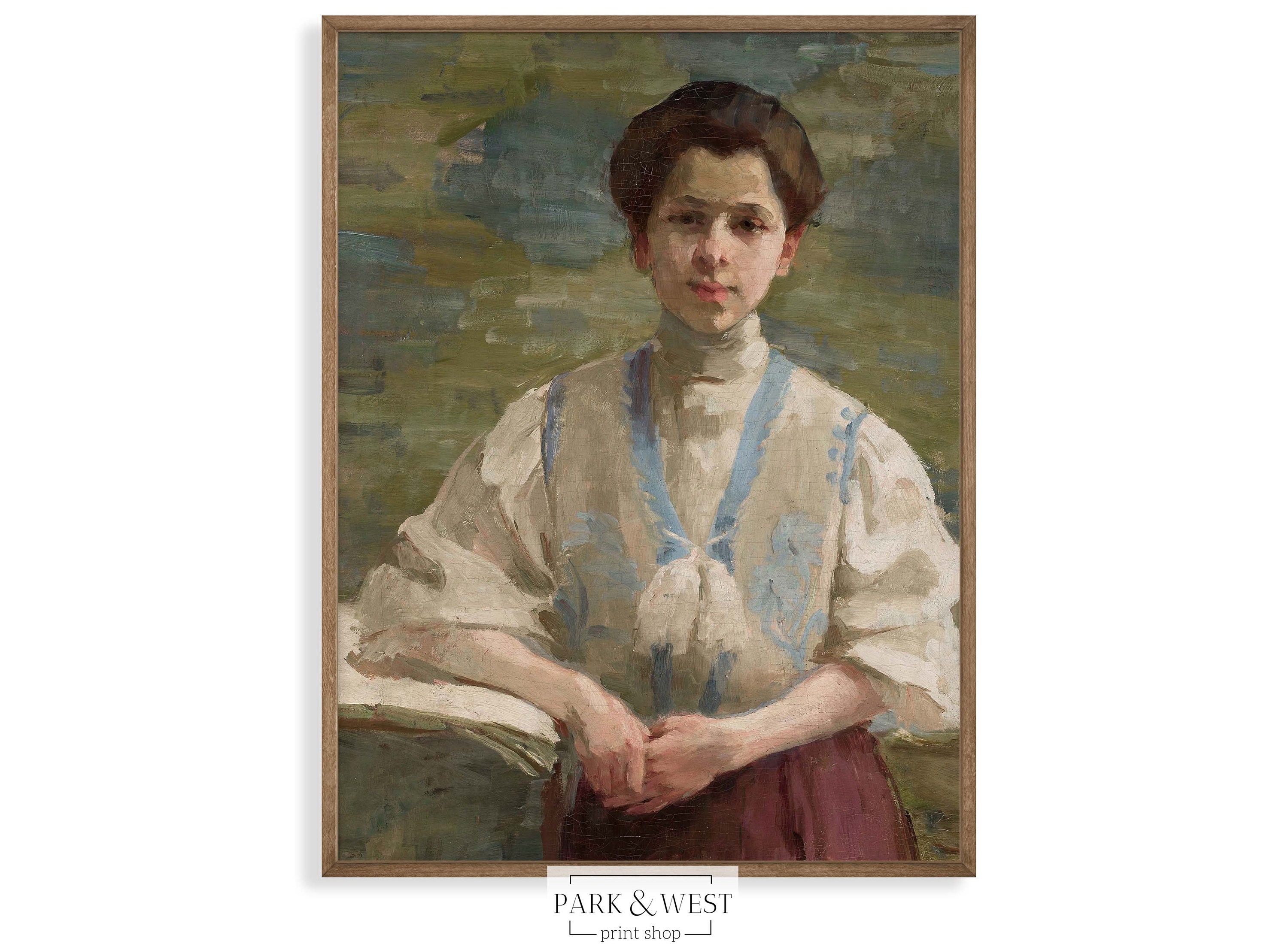 Portrait of Olga | Digital Printable Art | Vintage European Portrait ...