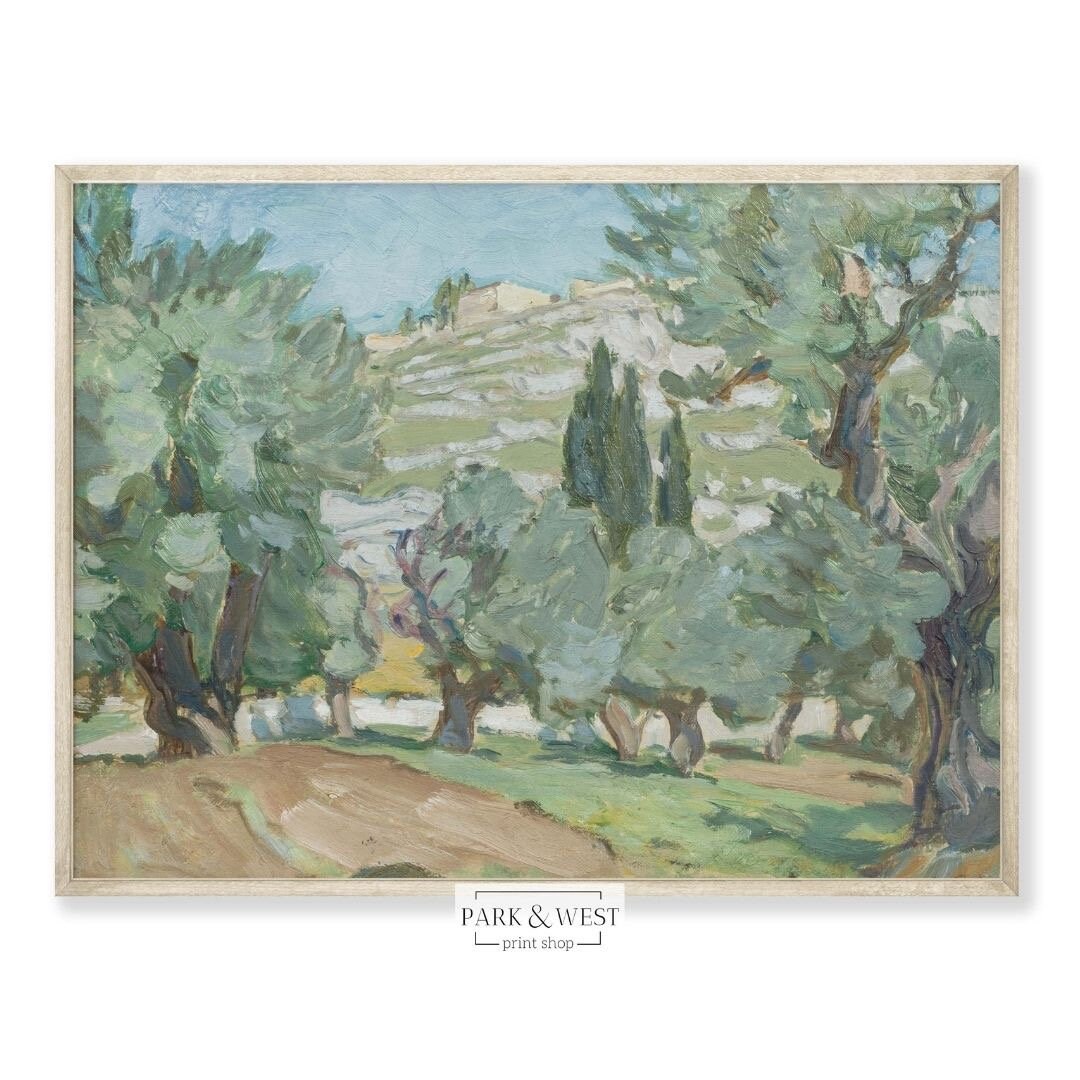 Grove of Trees | Digital Printable Art | Vintage Mediterranean ...