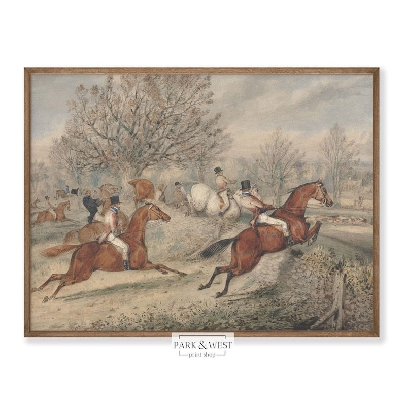 English Hunt Scene - Etsy