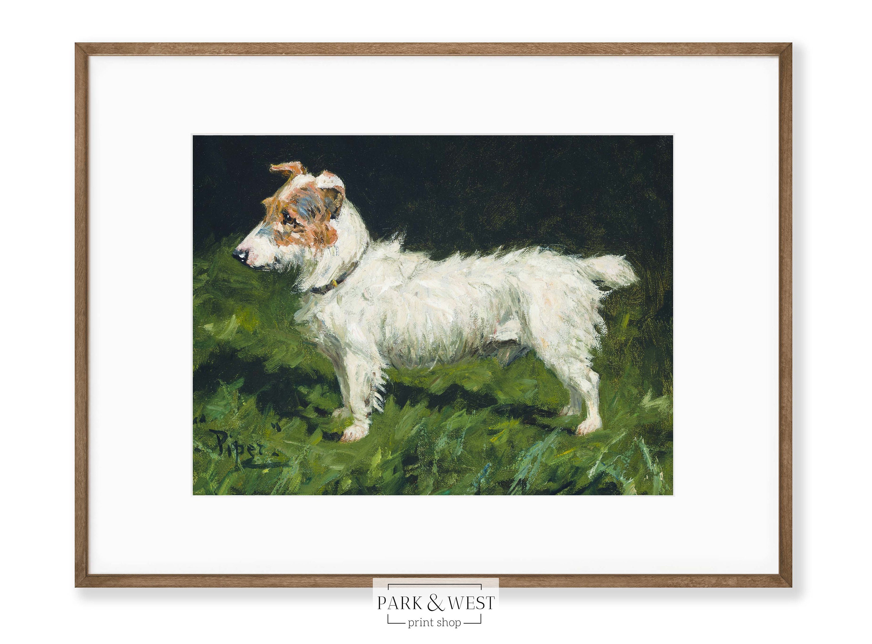 Vintage Jack Russell Terrier Painting | Digital Printable Art | Antique ...