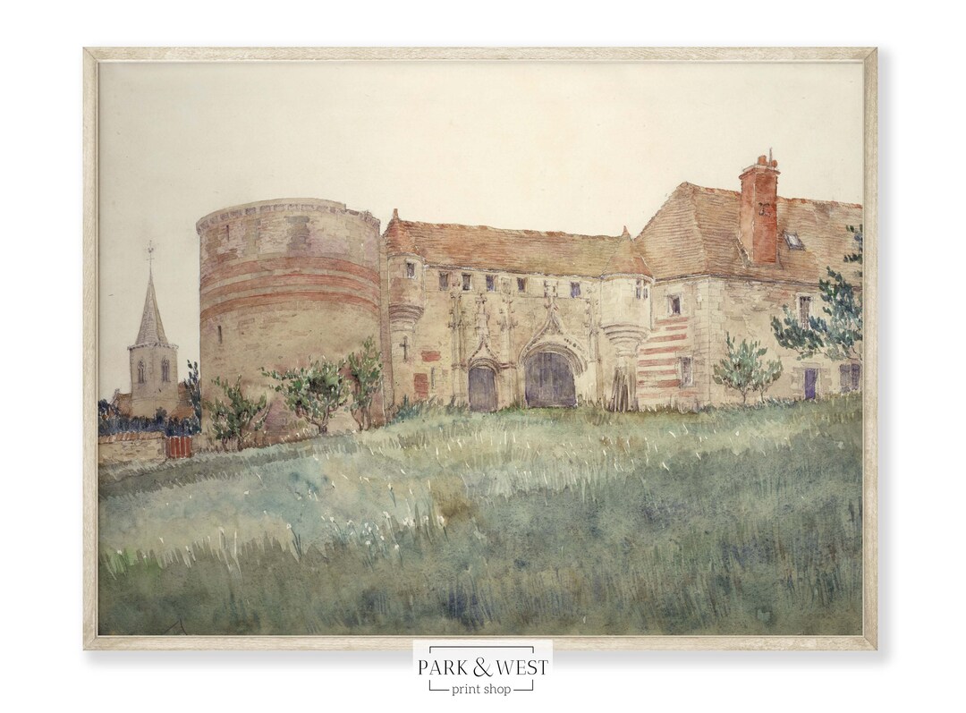 The Chateau Digital Printable Art Vintage European - Etsy