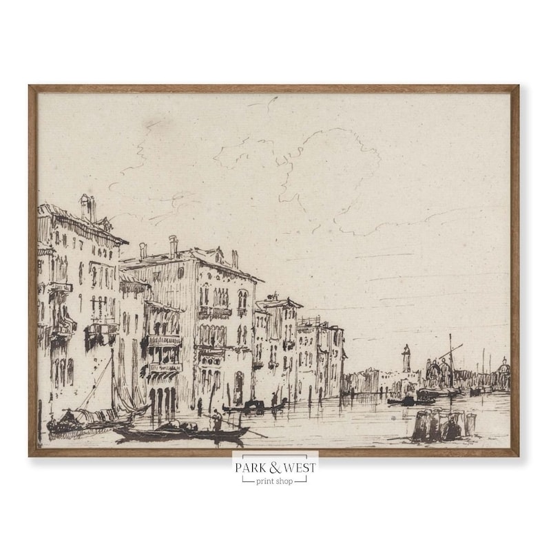 Vintage Sketch Venice - Etsy