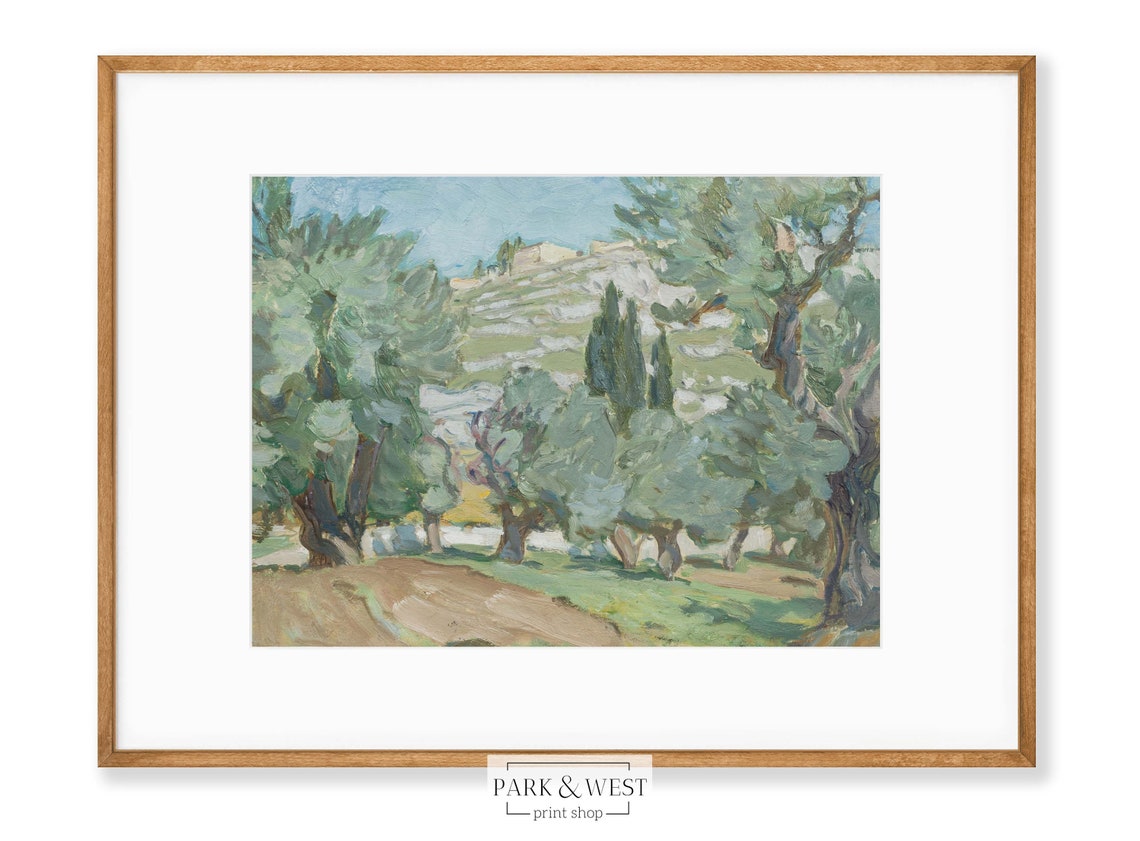 Grove of Trees | Digital Printable Art | Vintage Mediterranean ...
