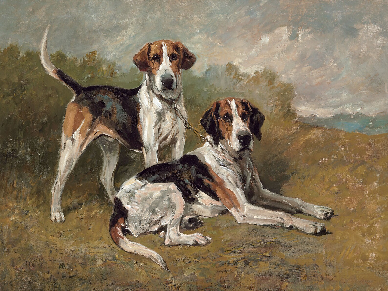 Two Hounds Vintage Digital Printable Art Antique British - Etsy