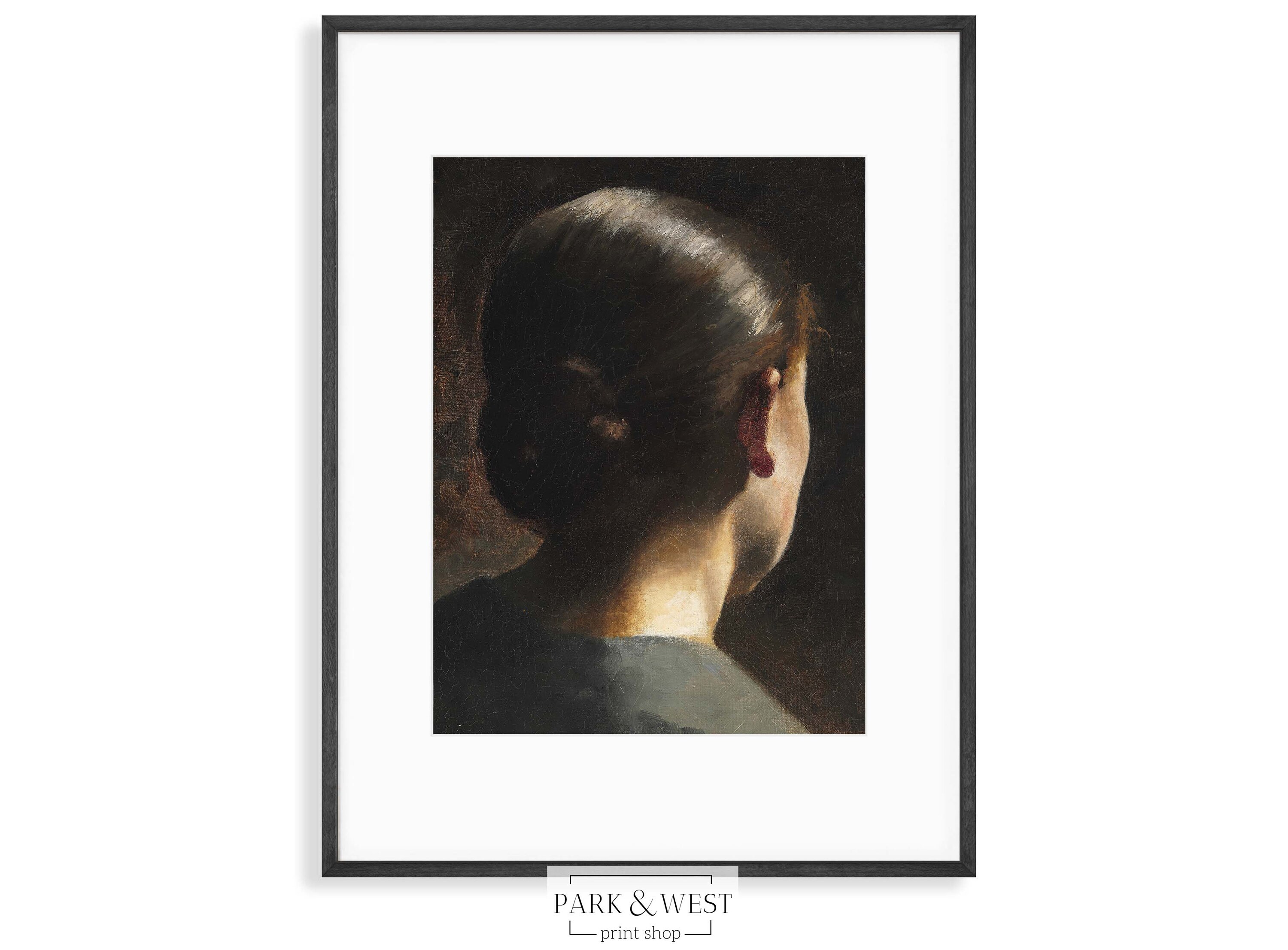 Portrait of Anna Digital Printable Art Moody Vintage Portrait of a ...