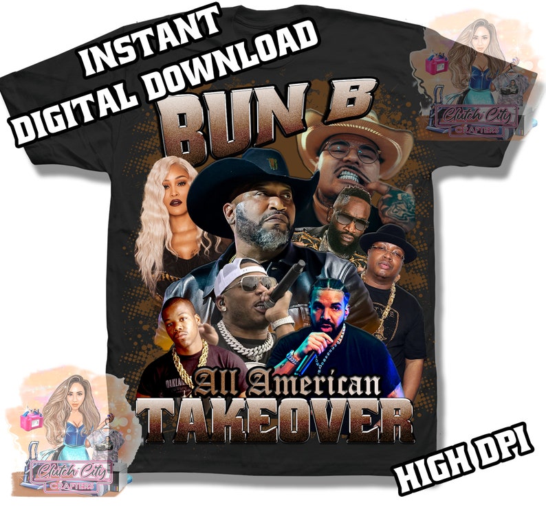 Bun B All American Takeover T Shirt PNG - Etsy