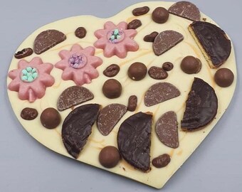 Heart Chocolate Slab - Etsy UK