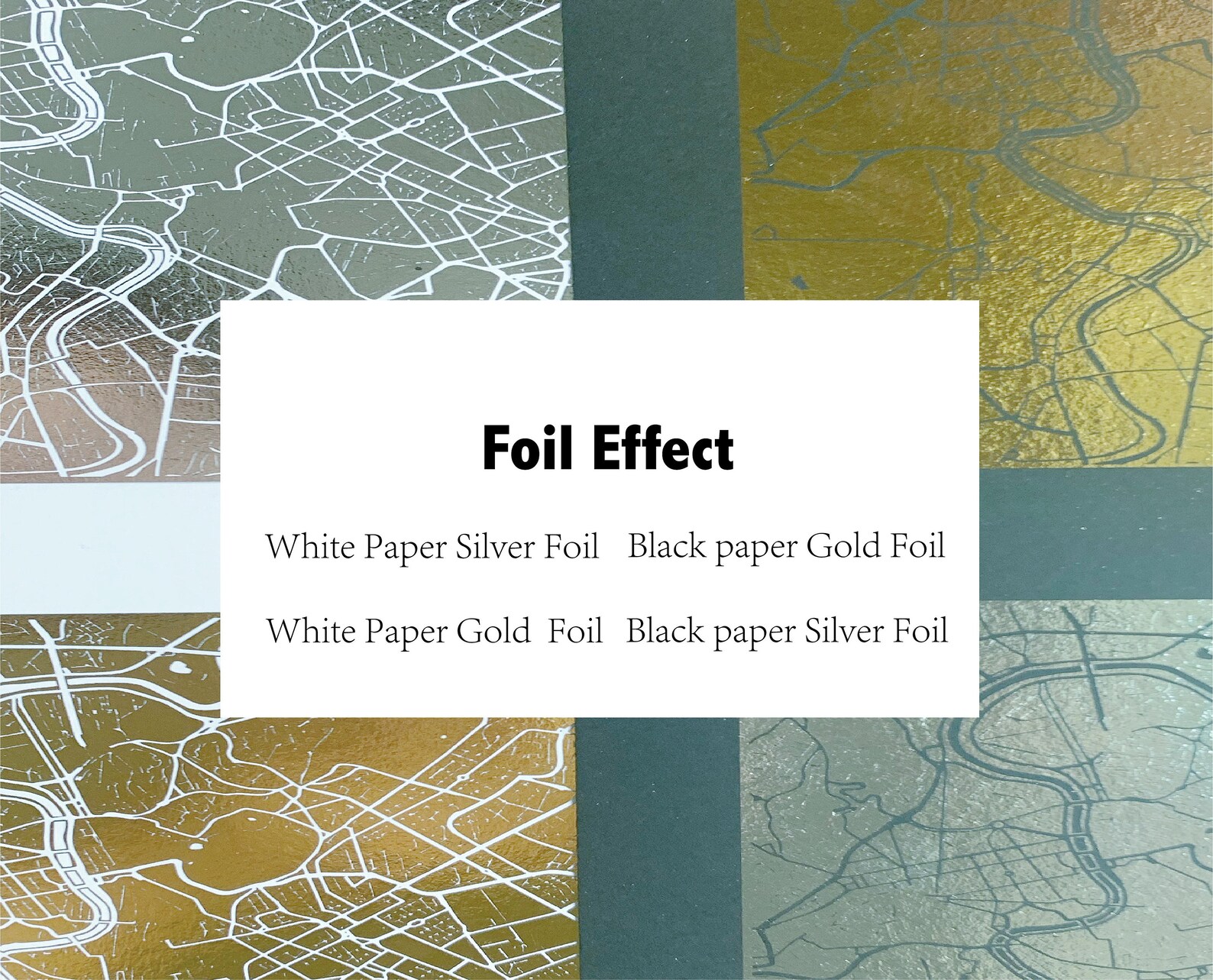 Custom Foil Map Print Any Location Personalised Foil Map | Etsy