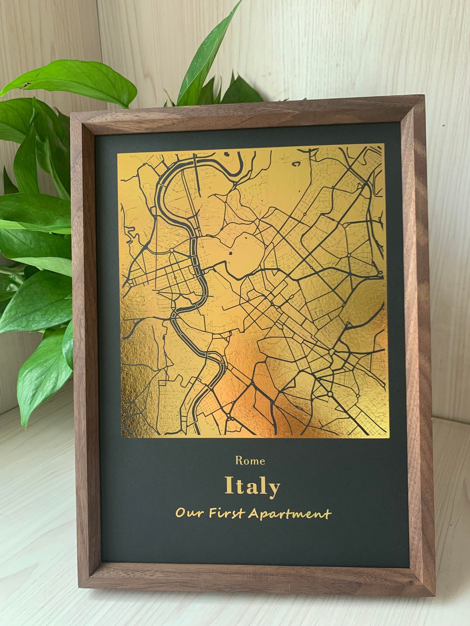 Custom Foil Map Print Any Location Personalised Foil Map | Etsy
