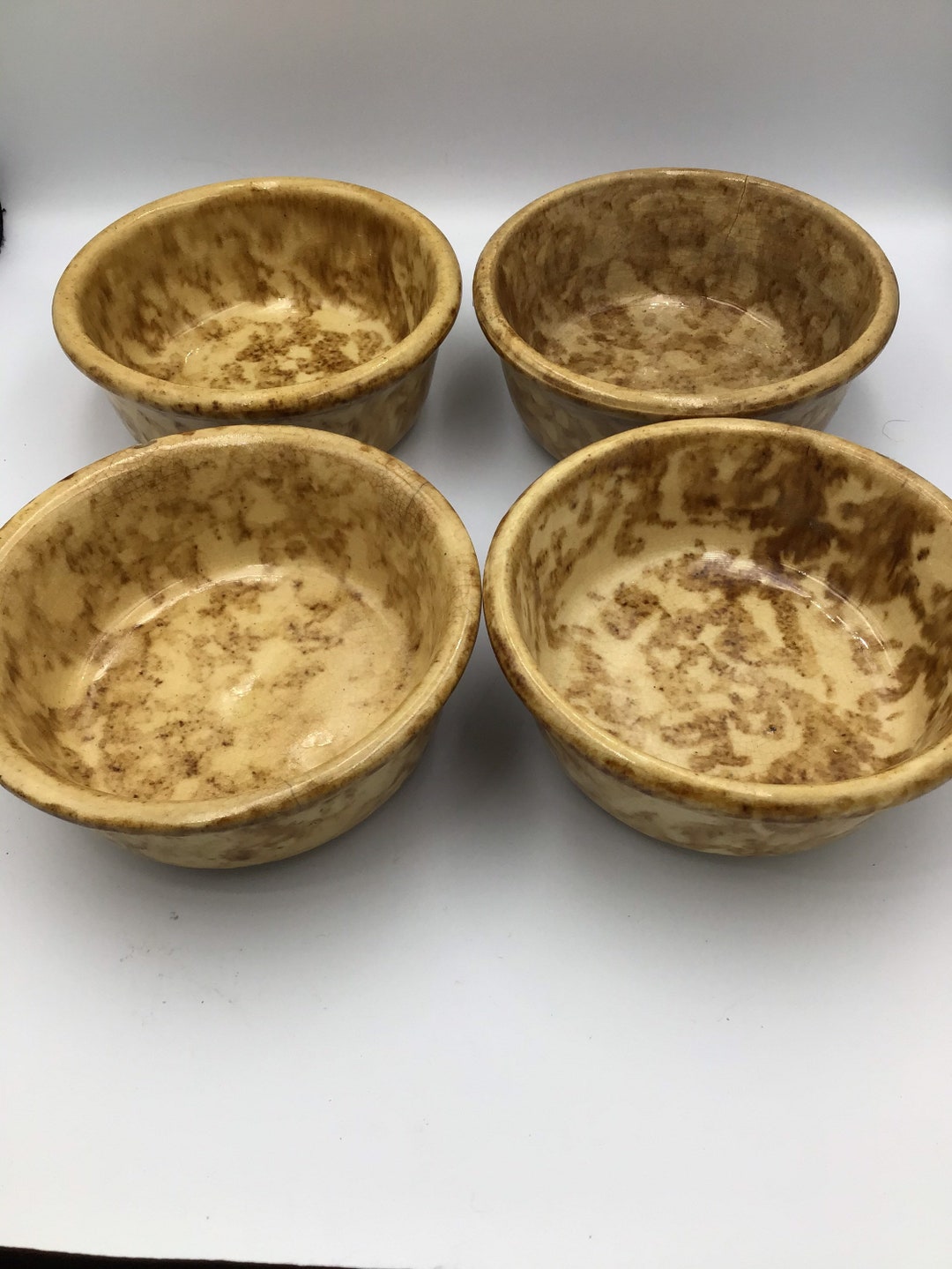 Rockingham/Yellow ware 6 bols Set de 4 - Etsy France