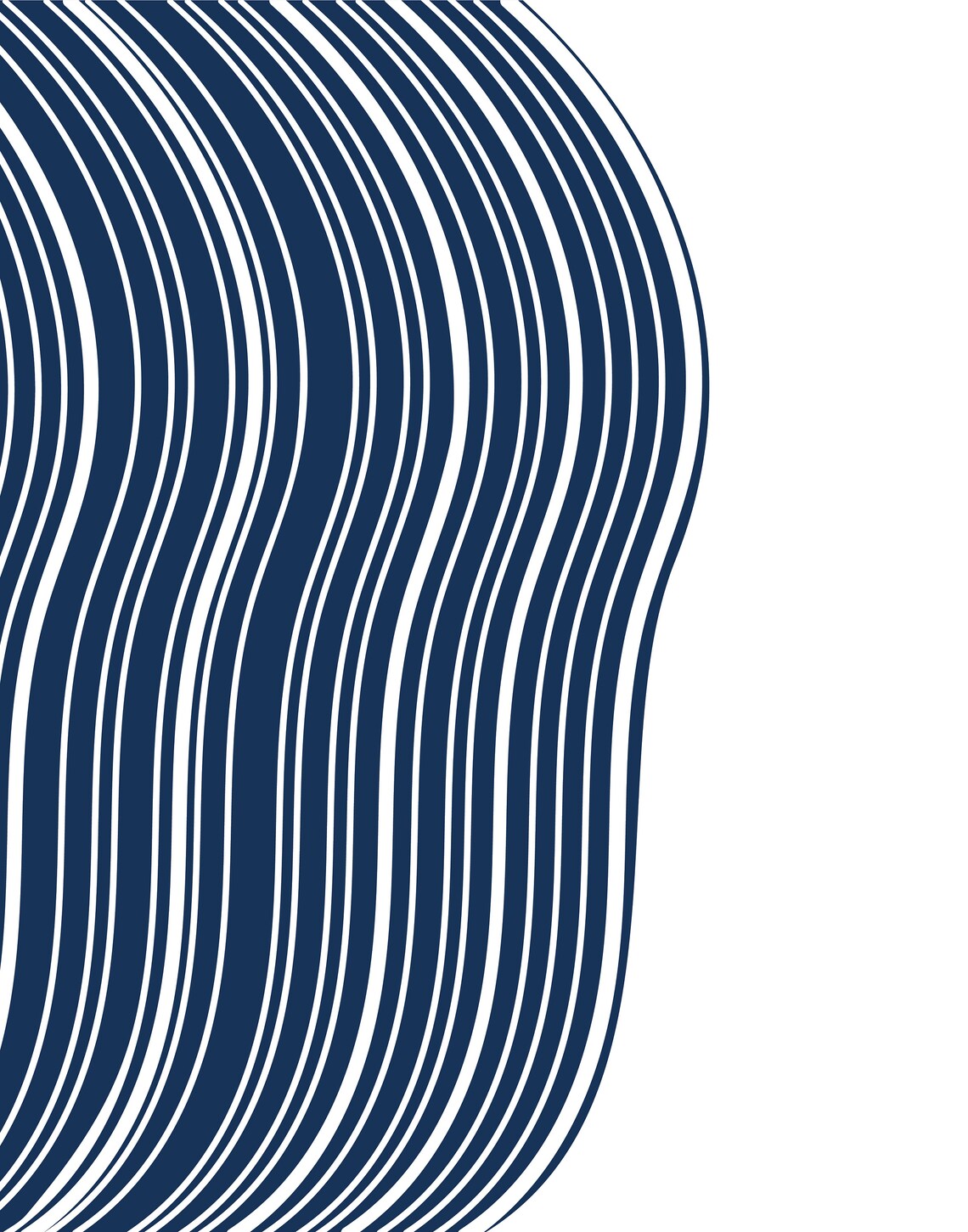 Navy Blue and White Abstract Line Art Print. Modern Coastal Wall Art ...