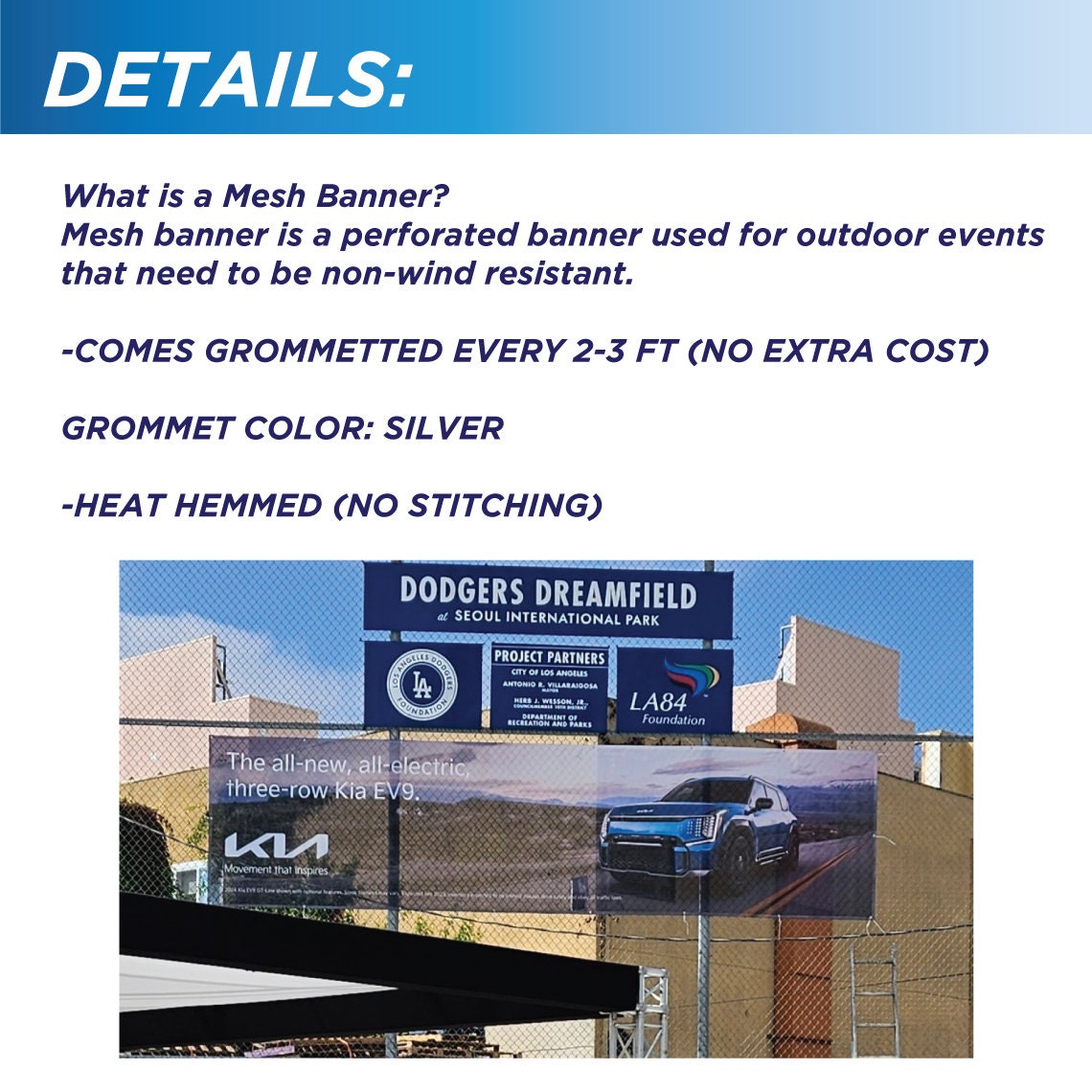 Full Color Custom Mesh Perforated Banner Hemmed and Grommeted - Etsy