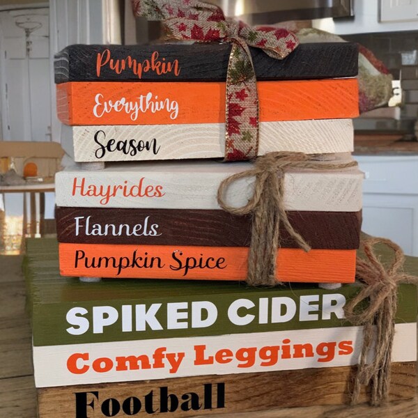 Fall Book Stacks - Etsy