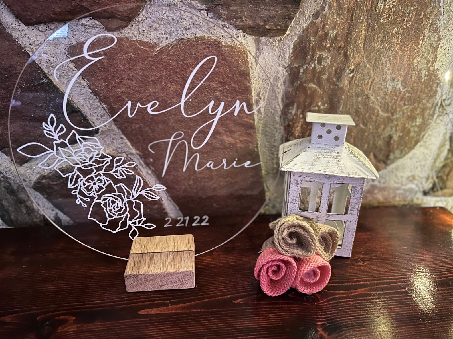 Acrylic Birth Announcement Sign Custom Acrylic Baby Name - Etsy