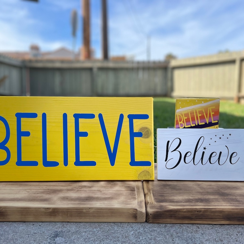 Believe Sign - Etsy