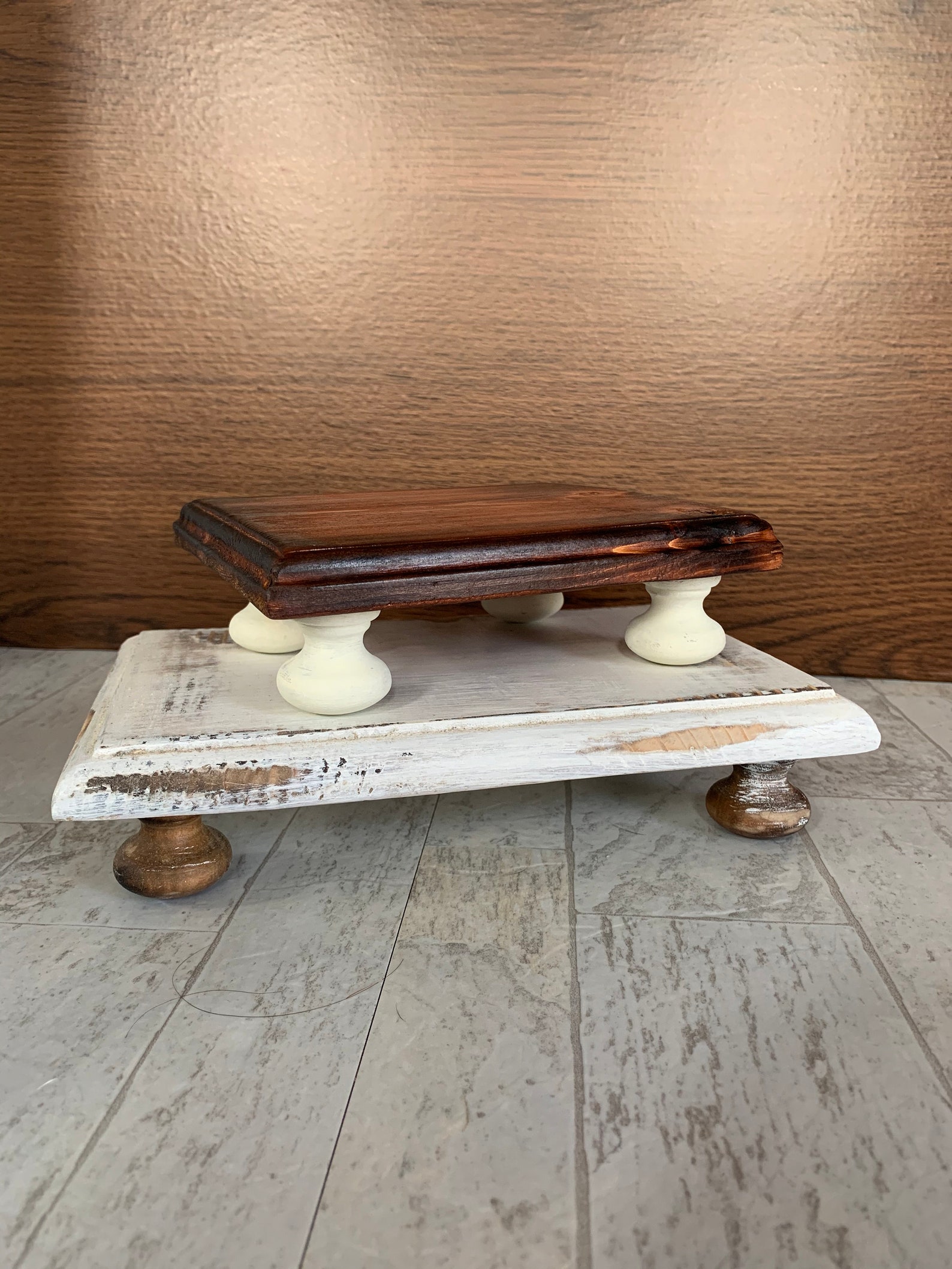 Risers Farmhouse Style Risers Distressed Wood Riser Wood | Etsy