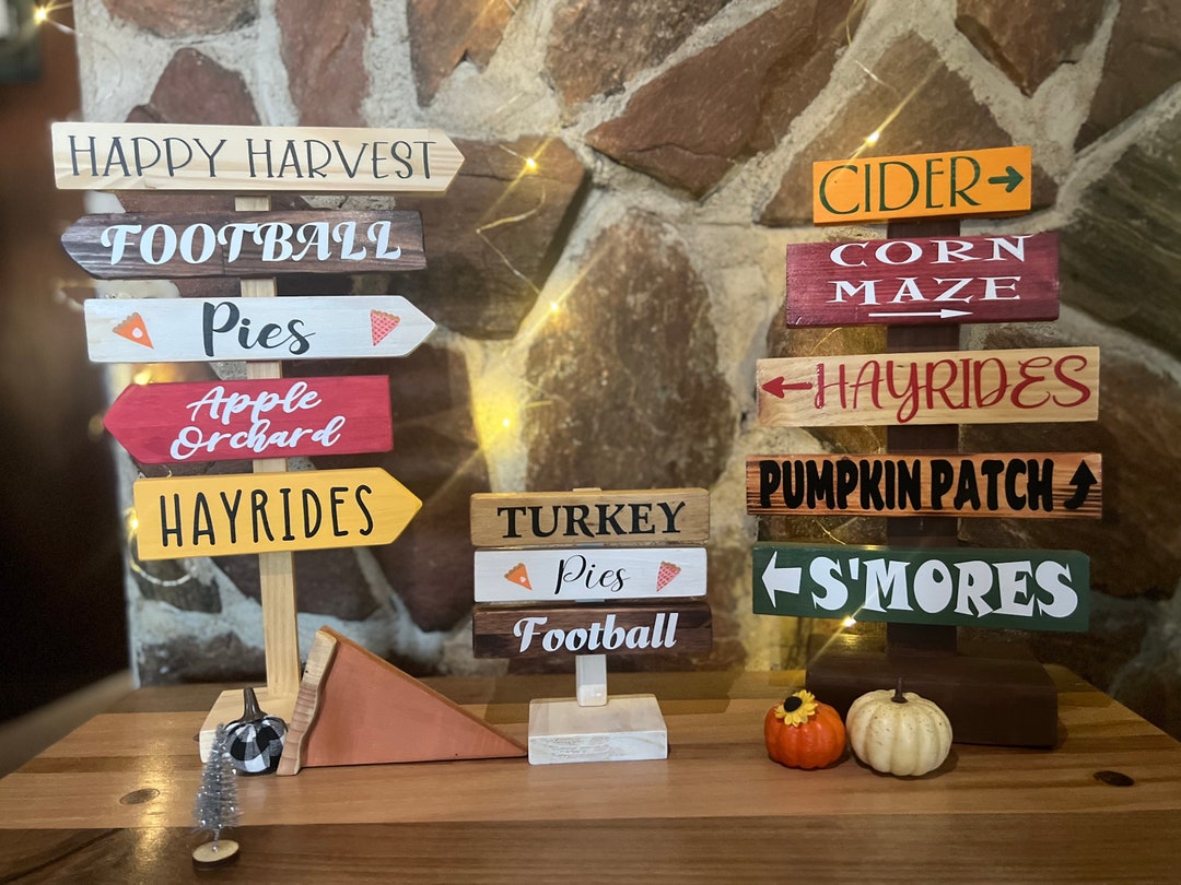 Fall Directional Sign Corn Maze Sign Fall Yard Decor Fall Wedding Decor ...