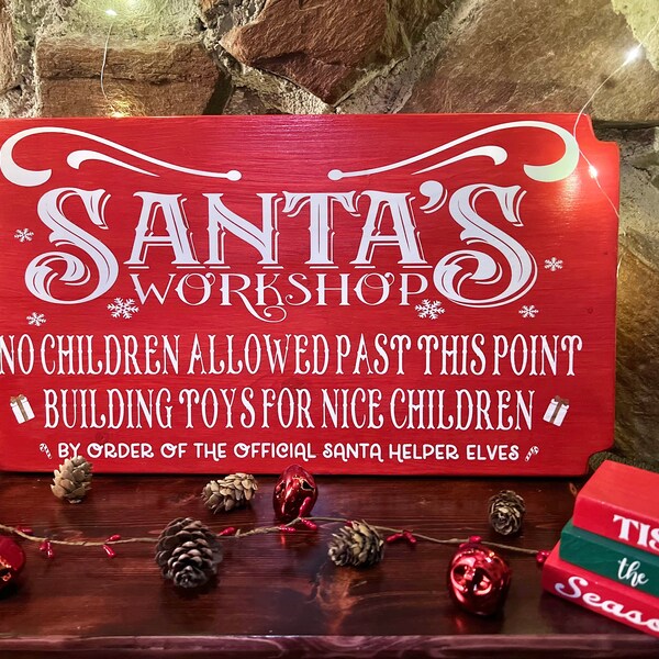 Elves at Work Sign - Etsy