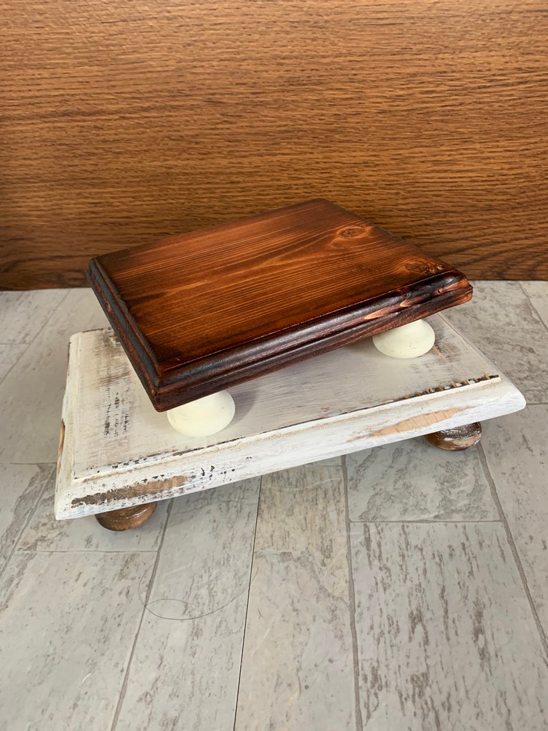 Risers Farmhouse Style Risers Distressed Wood Riser Wood | Etsy