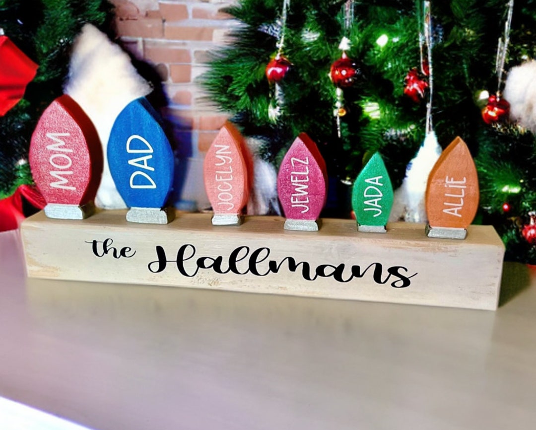 Custom Family Lights Display Reversible Christmas Decorations Our ...