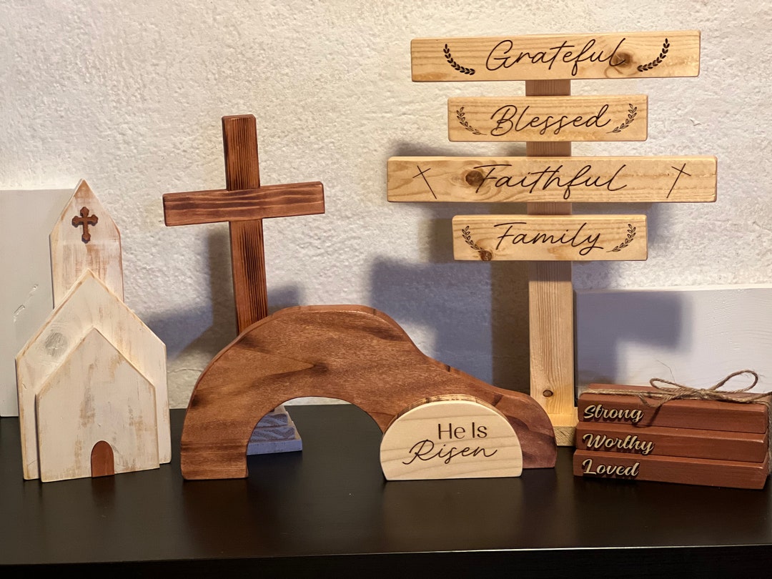 Wooden Easter Empty Tomb Display, Empty Tomb Resurrection Scene ...