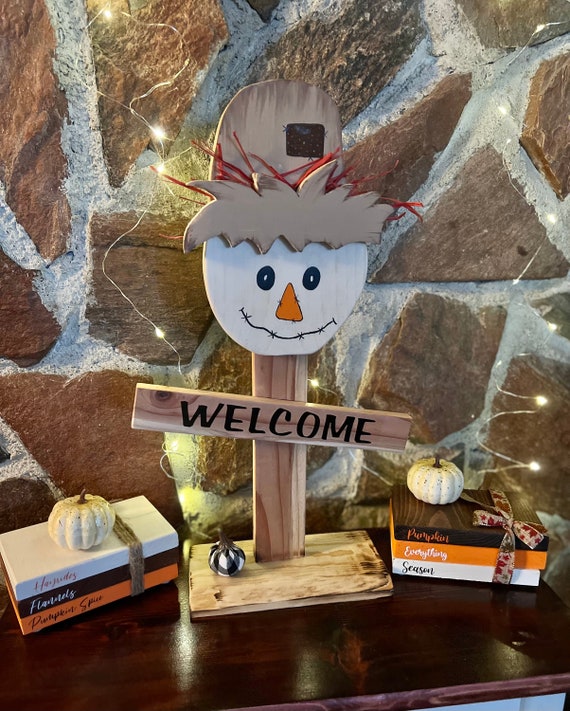 Home Décor Home & Living Scarecrow Sign wood fall scarecrow sign fall ...