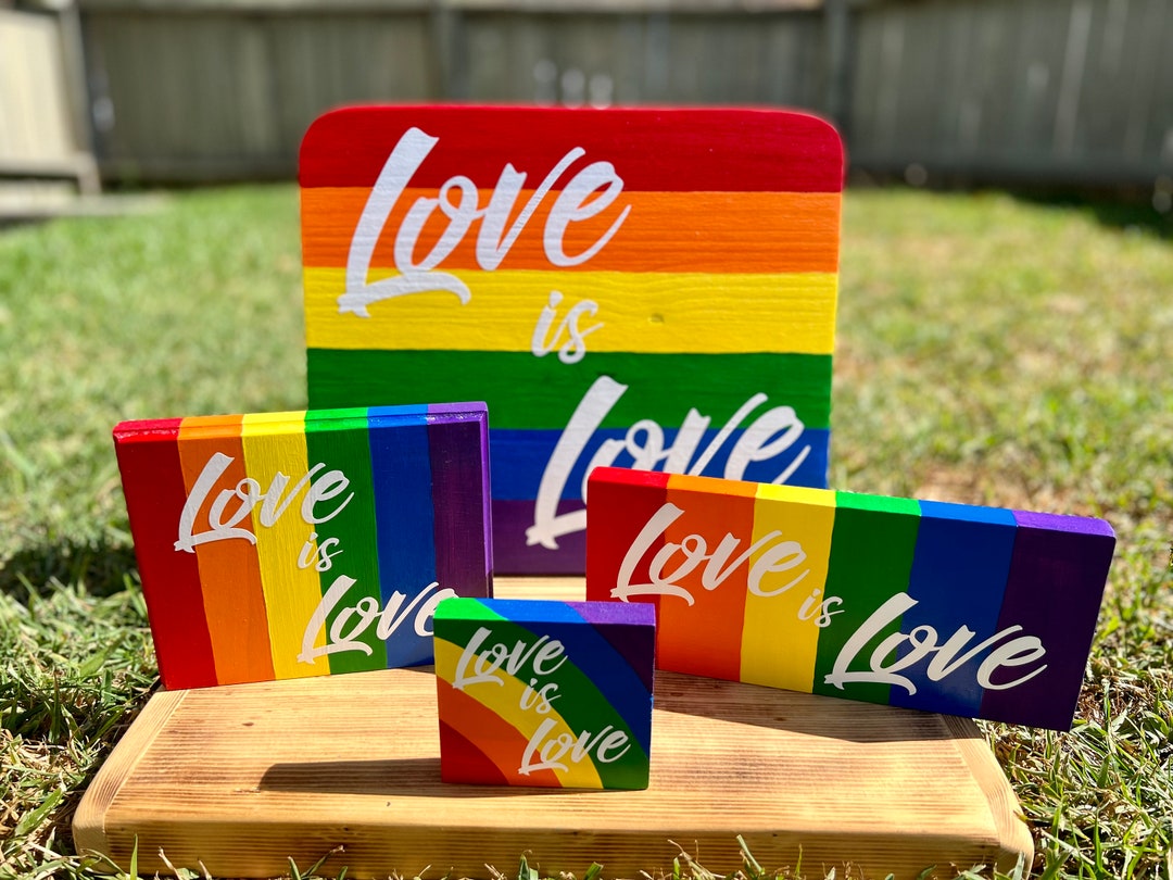Pride Sign Love is Love Wood Sign Pride Sign Rainbow Sign Pride Support ...