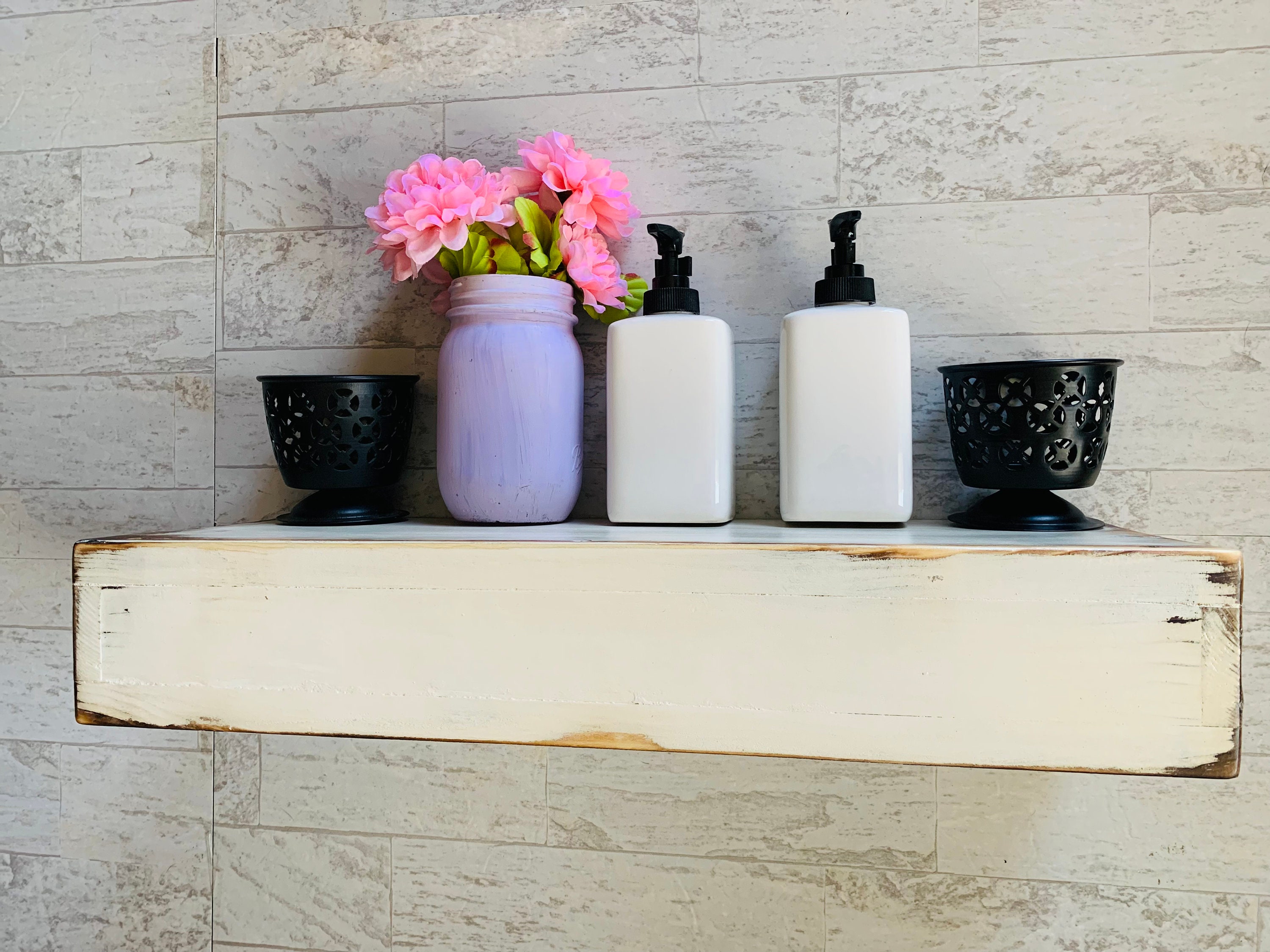 Floating Shelf Rustic Wood Shelf Chunky Rustic Wall - Etsy