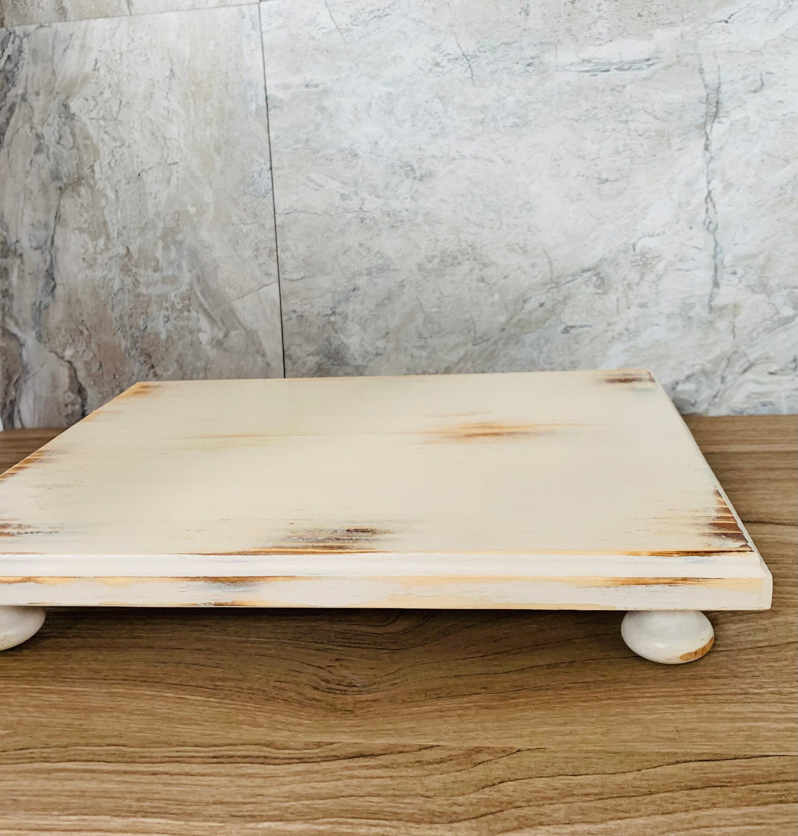 Risers Farmhouse Style Risers Distressed Wood Riser Wood | Etsy