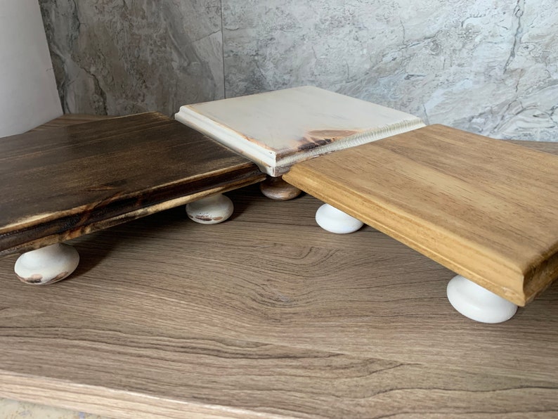 Risers Farmhouse Style Risers Distressed Wood Riser Wood | Etsy