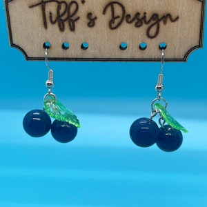 Blueberry Earrings - Etsy