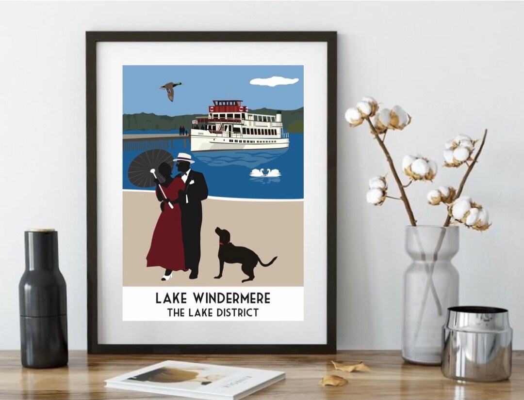 Limited Edition - the Lake District - Bowness on Windermer. Vintage Art ...
