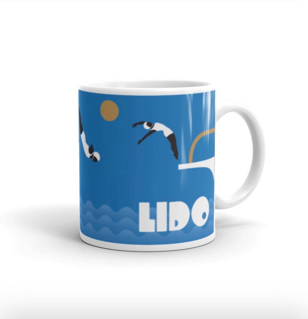 Art Deco Bathing Belle Mug: 1930s Lido Style Coffee/tea Cup - Etsy